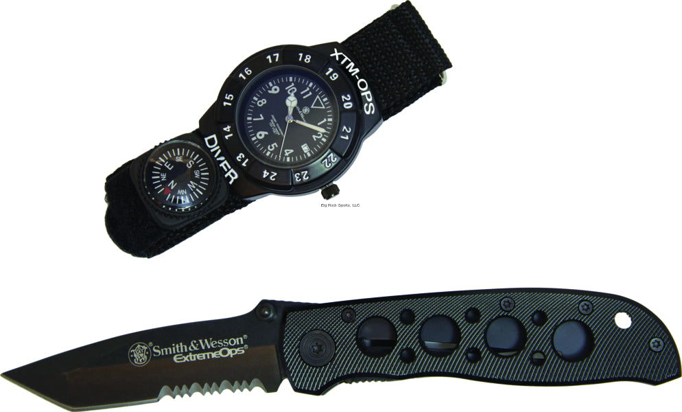 Smith & Wesson Extreme Ops Watch & Folding Knife Combo – Hunters ...