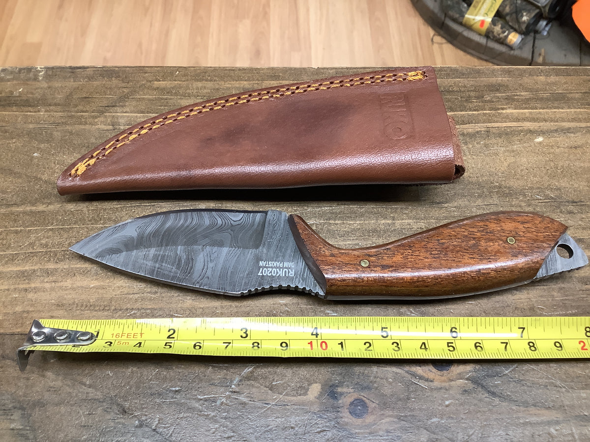 Ruko Fixed Blade Damascus, Walnut Handle – Hunters Headquarters Canada