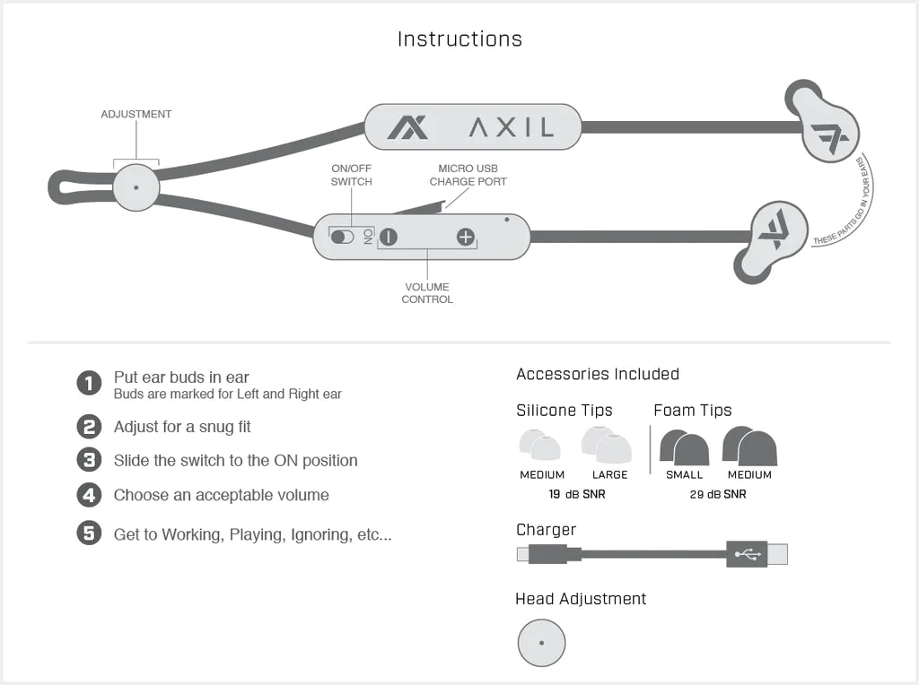 Axil GS Electronic Ear Buds – Hunters Headquarters Canada