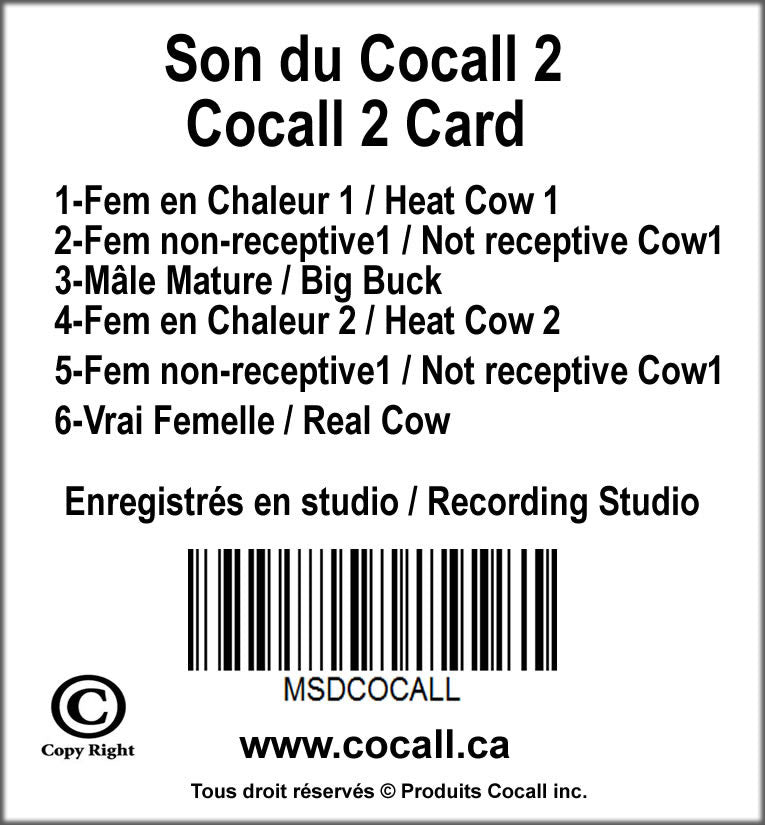 Cocall Electronic Game Call 2 – Hunters Headquarters Canada
