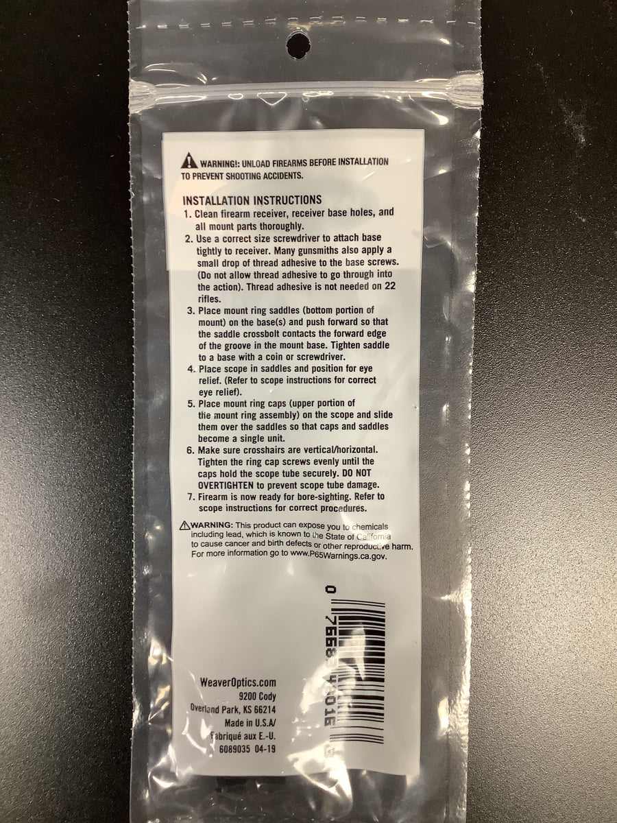 Weaver 16 48016 Scope Base – Hunters Headquarters Canada