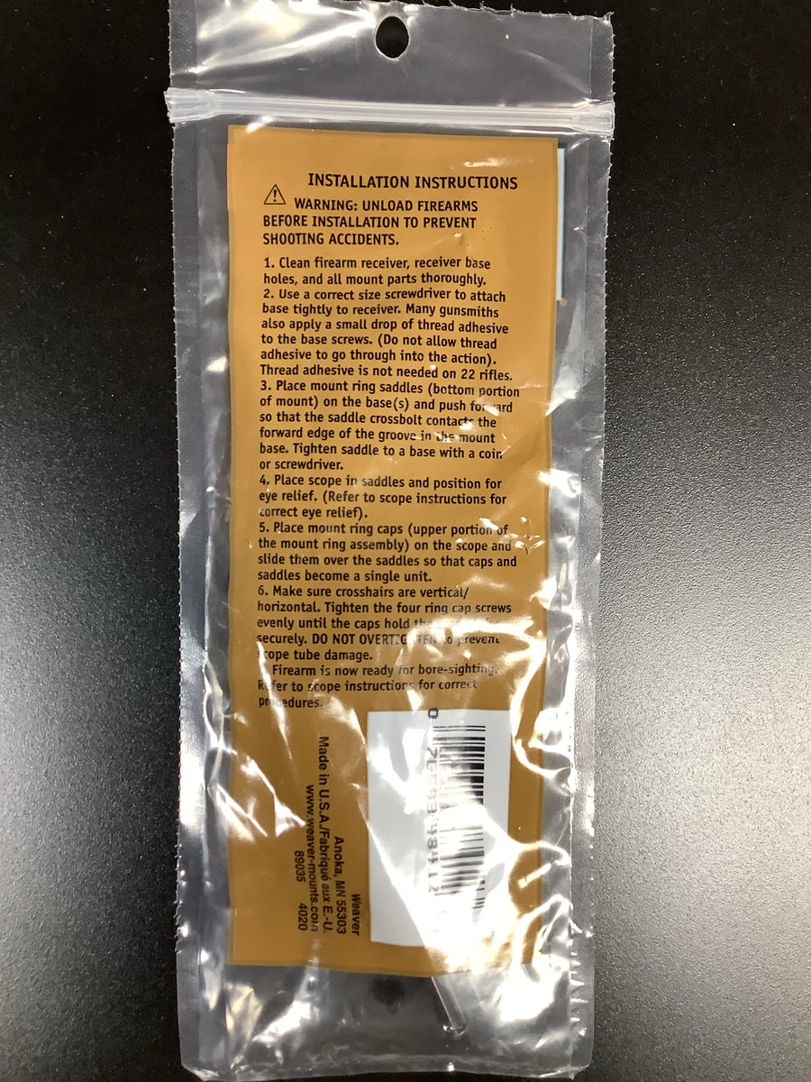 Weaver 3B 48412 Winchester 94 Scope Mount Base – Hunters Headquarters ...