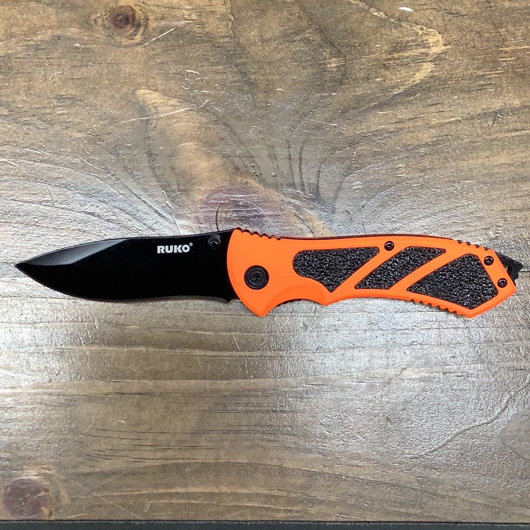 Ruko folding knife, aluminum handle, orange – Hunters Headquarters Canada
