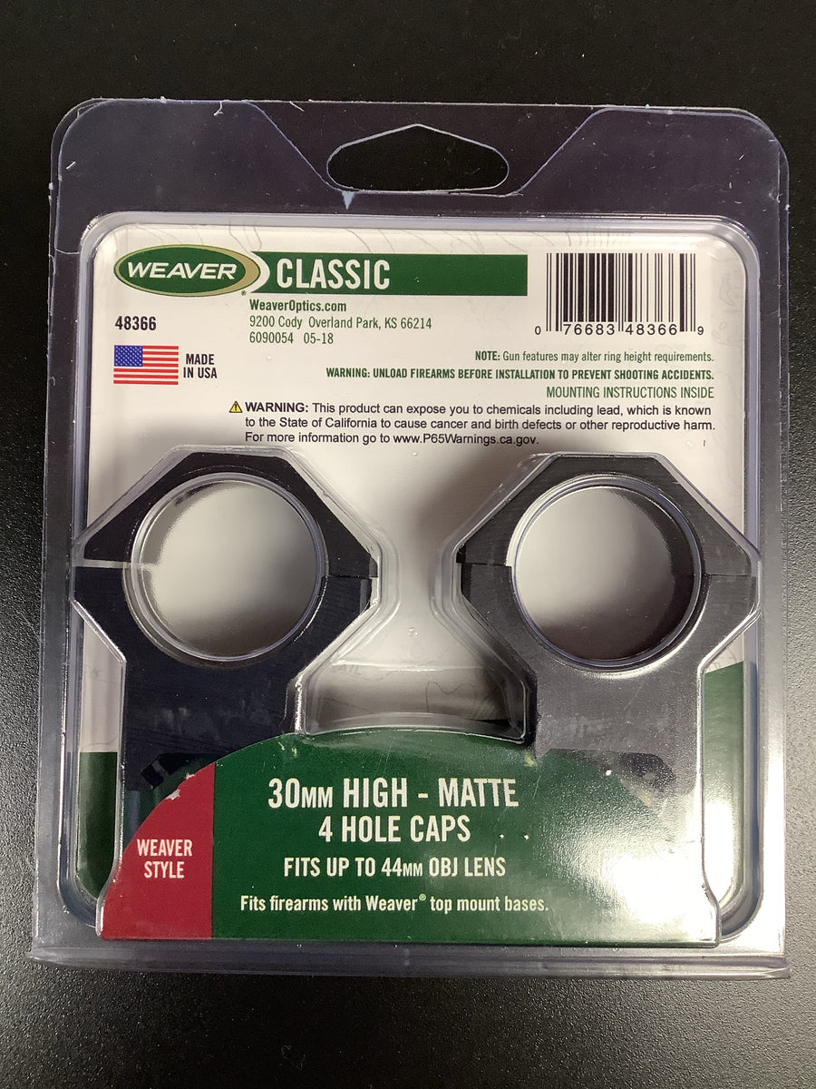 Weaver 48366 30mm High Scope Rings – Hunters Headquarters Canada