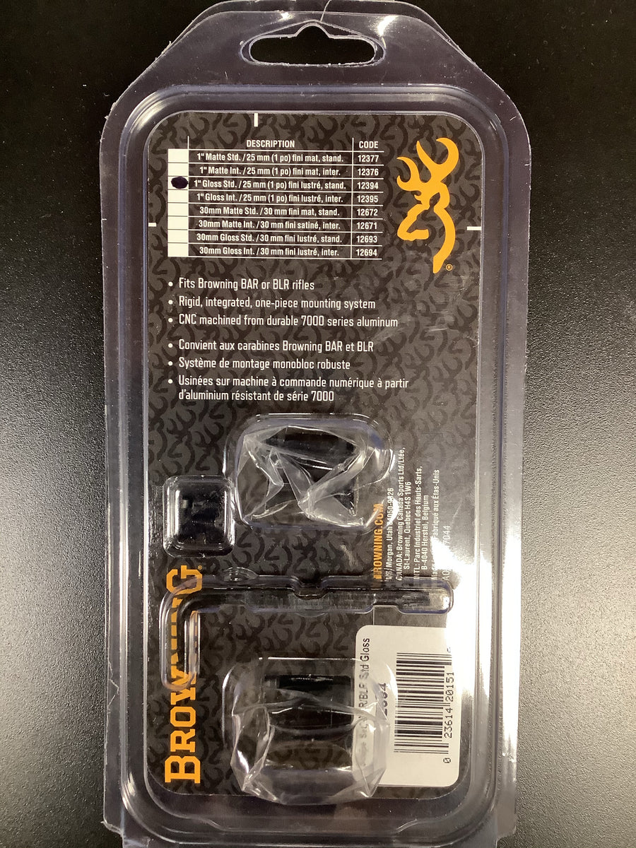 Browning BAR & BLR Scope Rings 1" Low 12394 – Hunters Headquarters Canada