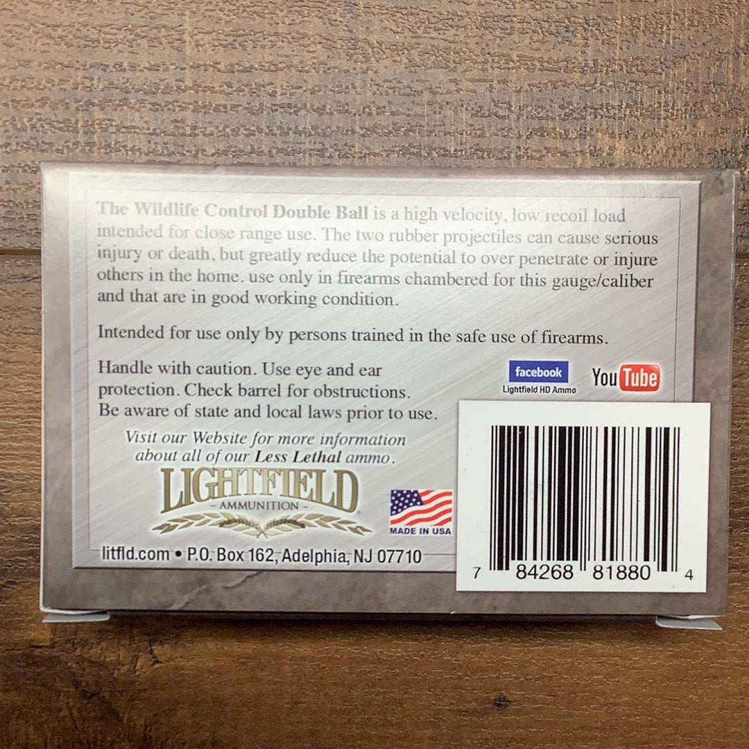 Lightfield Rubber Dbl Ball Buckshot 12ga – Hunters Headquarters Canada