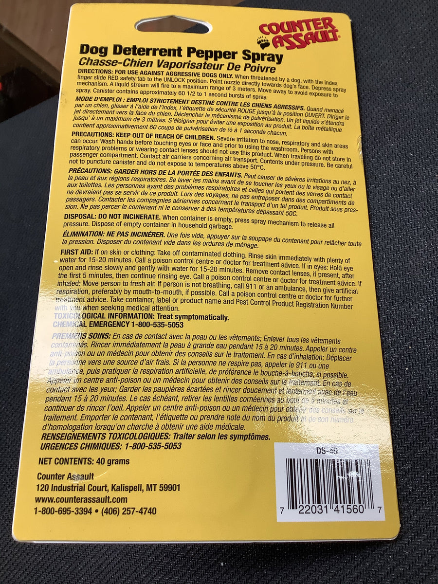 Counter Assault Dog Deterrent Spray – Hunters Headquarters Canada